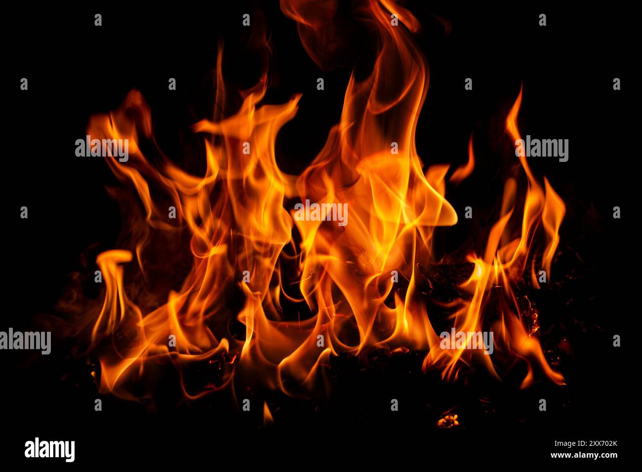 Fire flame background. Fire flames. Campfire texture. Flaming bonfire ...