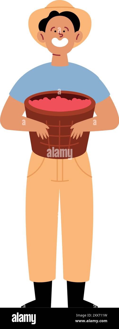 Collecting seed man Stock Vector Images - Alamy