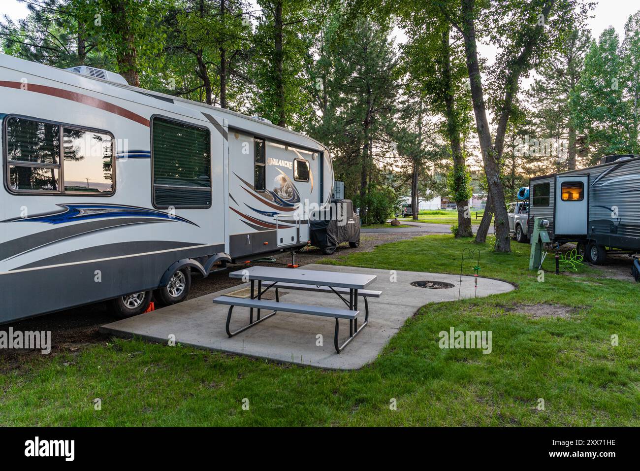 RV Park Campground in Idaho Stock Photo - Alamy