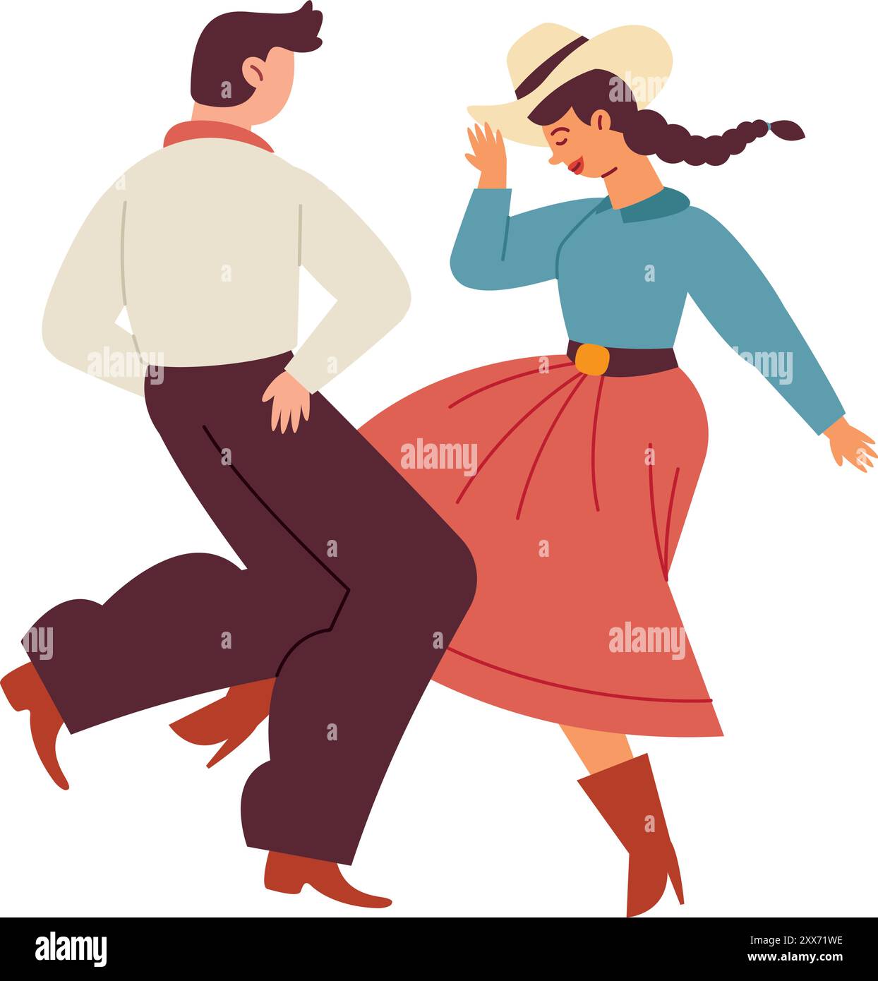 Cowboy woman in hat Stock Vector Images - Alamy