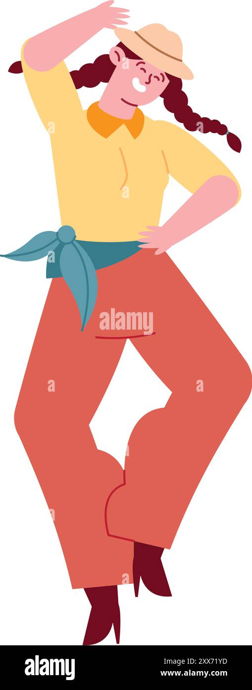 cowgirl dancing country western dance Stock Vector Image & Art - Alamy