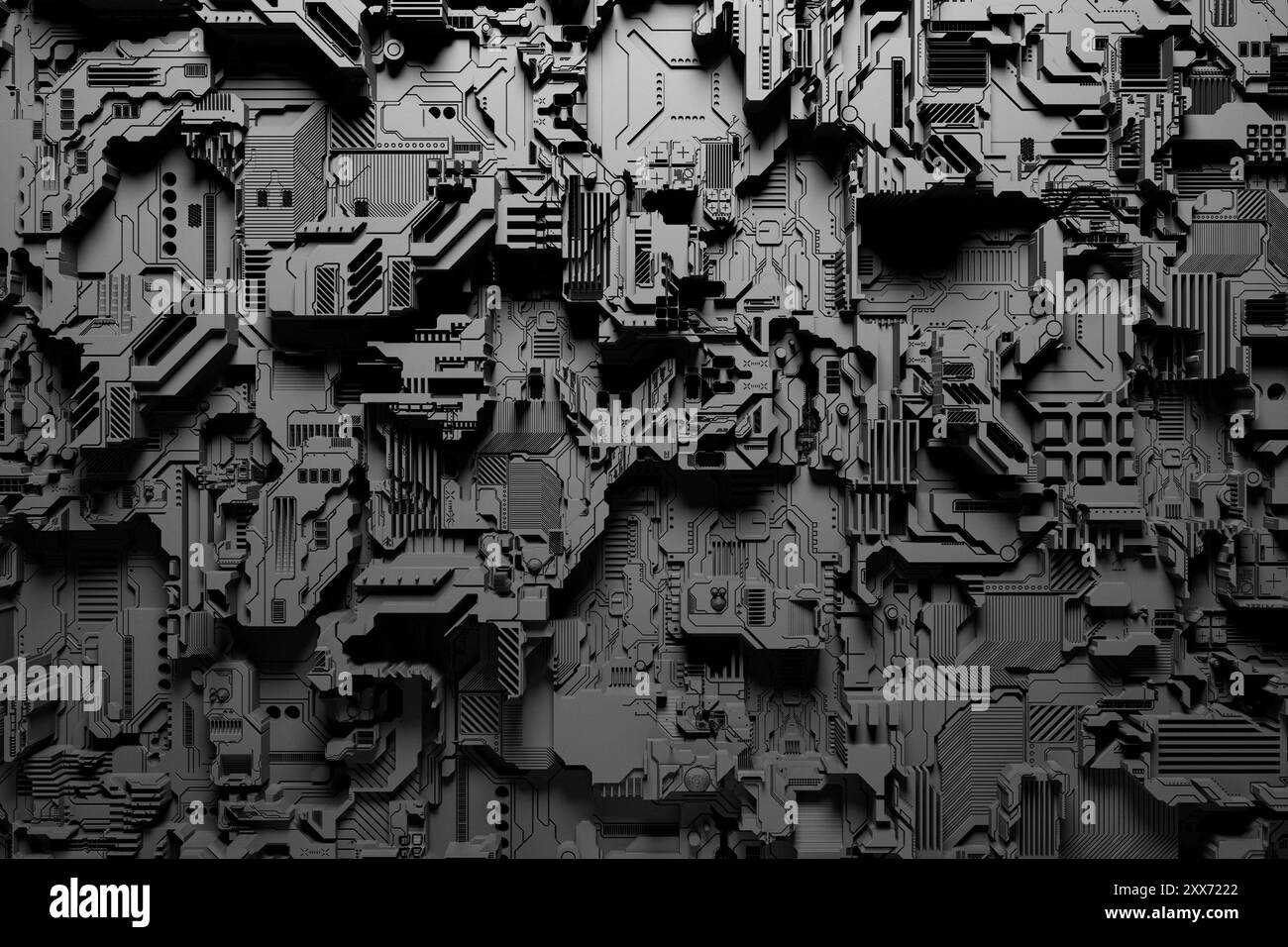 Cyberpunk background Black and White Stock Photos & Images - Alamy