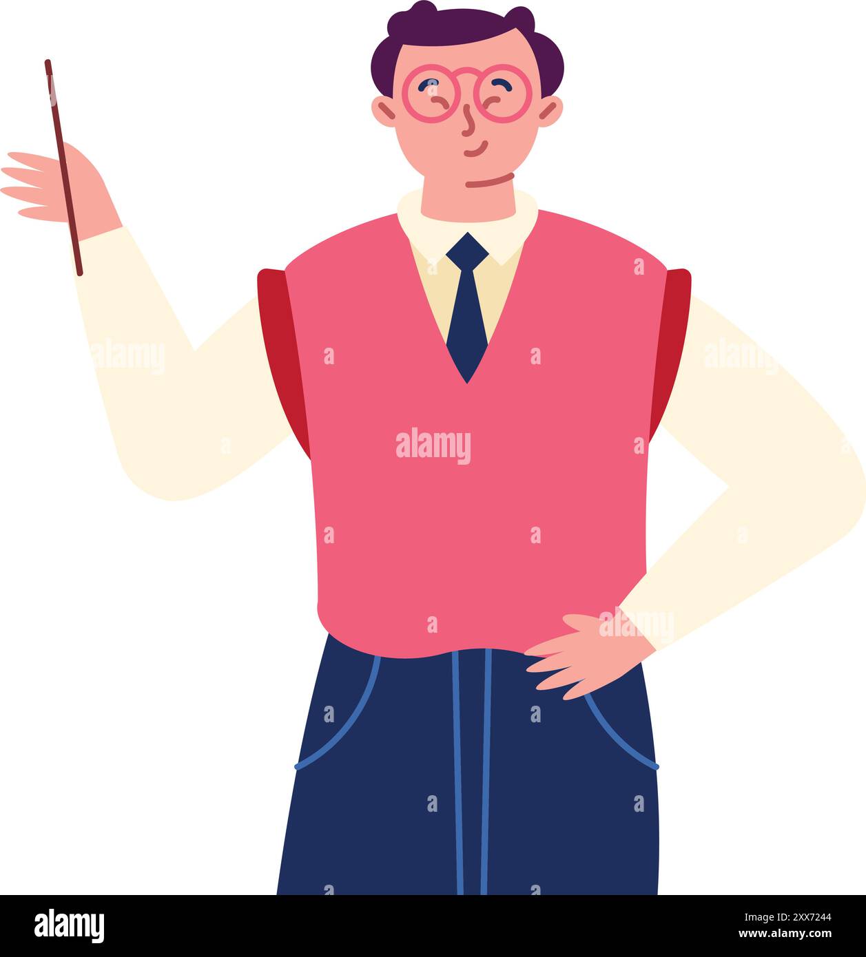 Chinese Male Teacher Character Stock Vector Image Art Alamy
