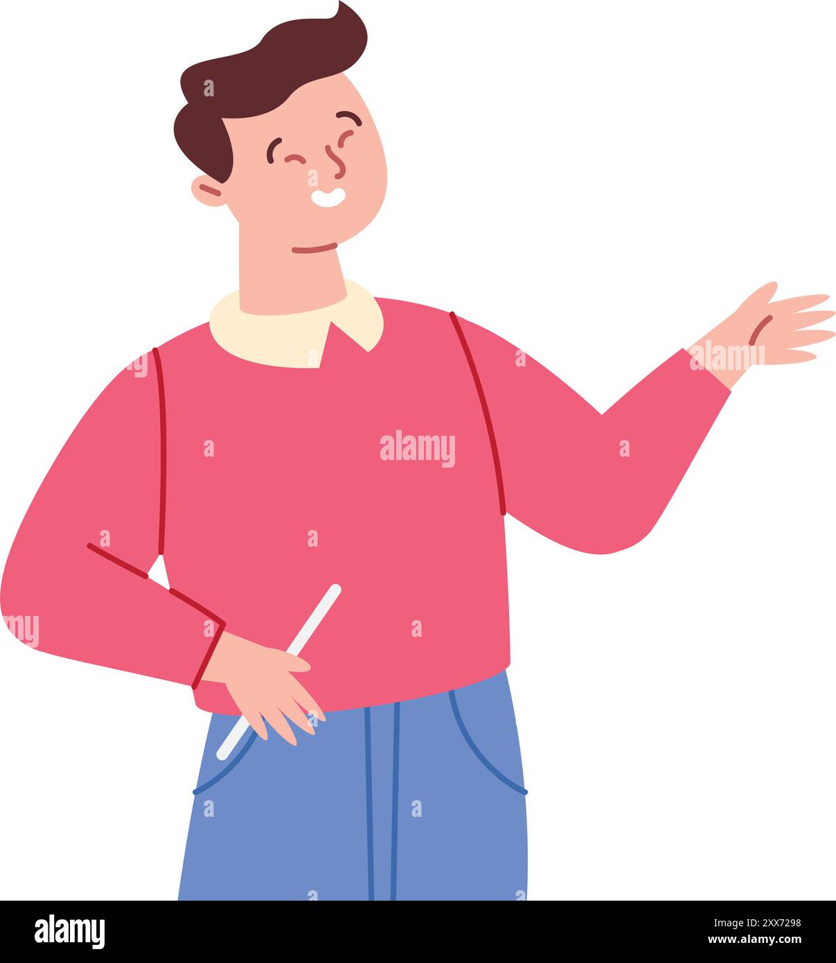 Chinese Man Teacher Character Stock Vector Image Art Alamy