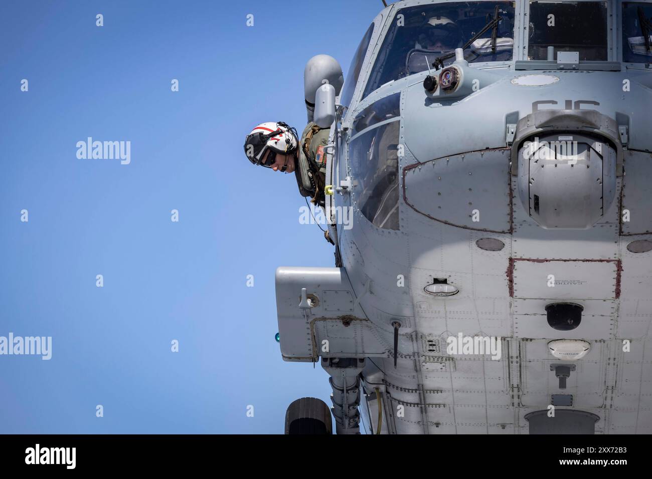 NORFOLK, Va. (Aug. 22, 2024) An MH-60S Seahawk, attached to the ...