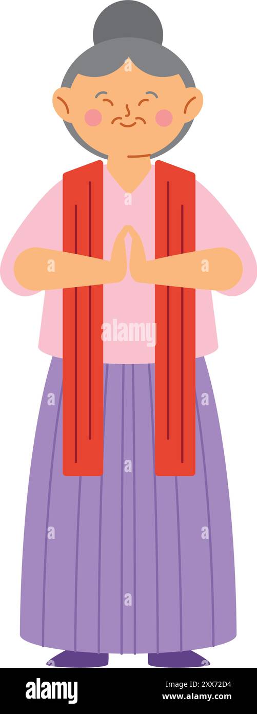 old chinese woman cartoon Stock Vector Image & Art - Alamy