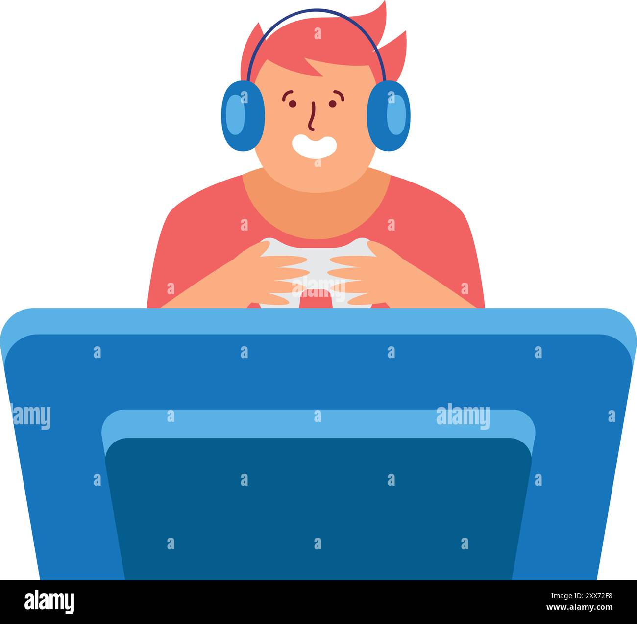 man streamer with headphone Stock Vector Image & Art - Alamy