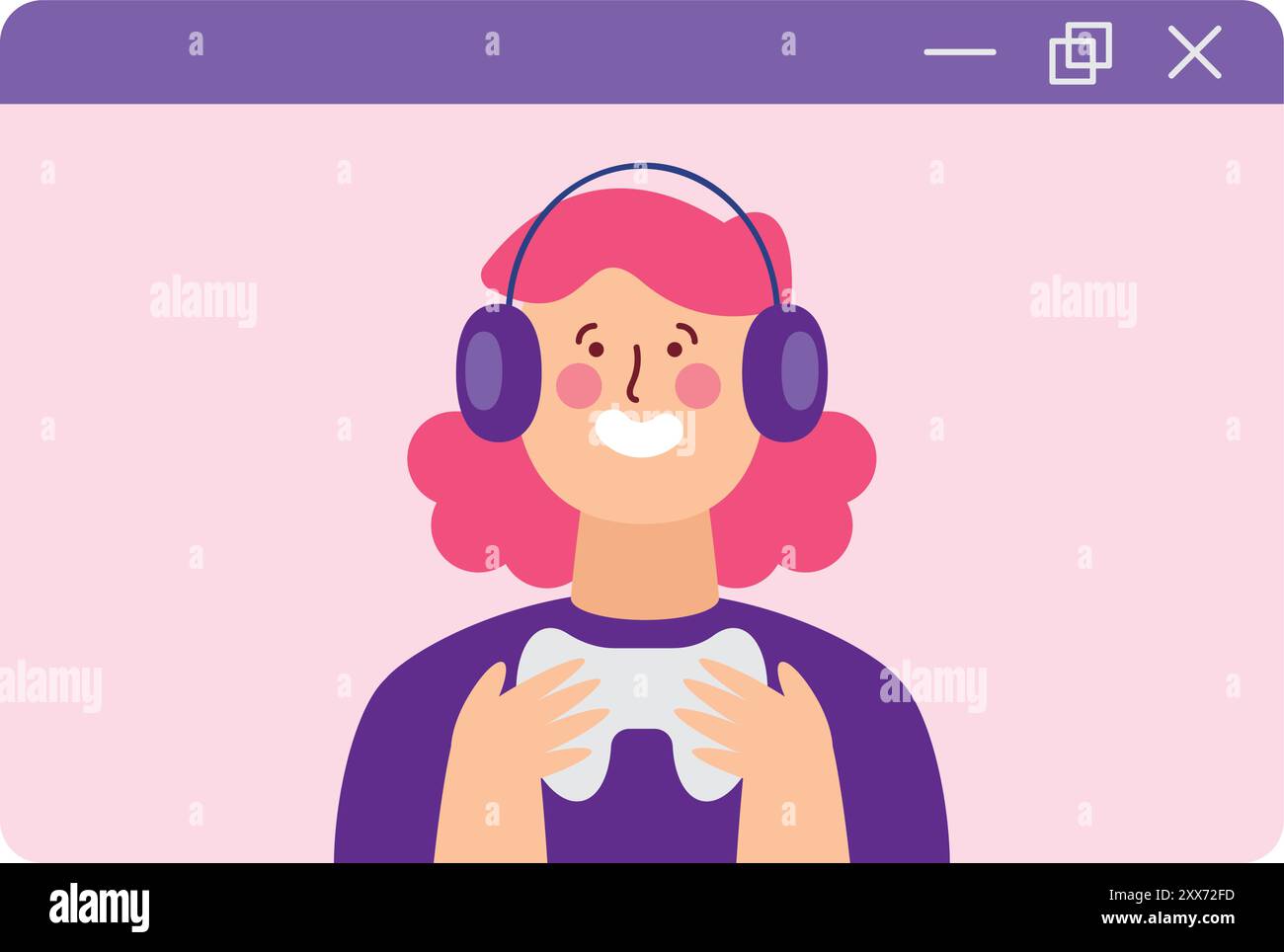 streamer gamer plays with controller Stock Vector Image & Art - Alamy