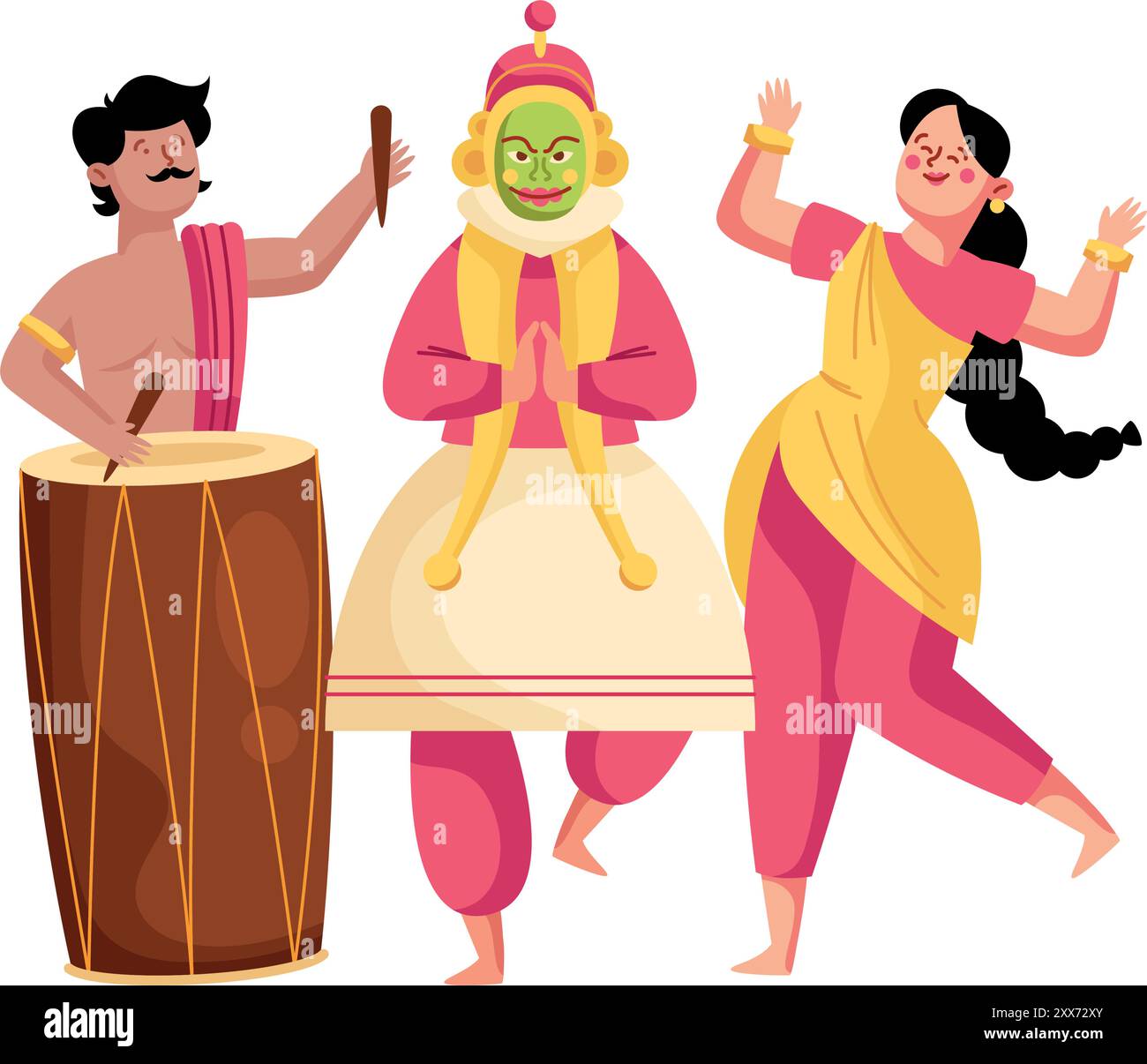 Drum kerala Stock Vector Images - Alamy