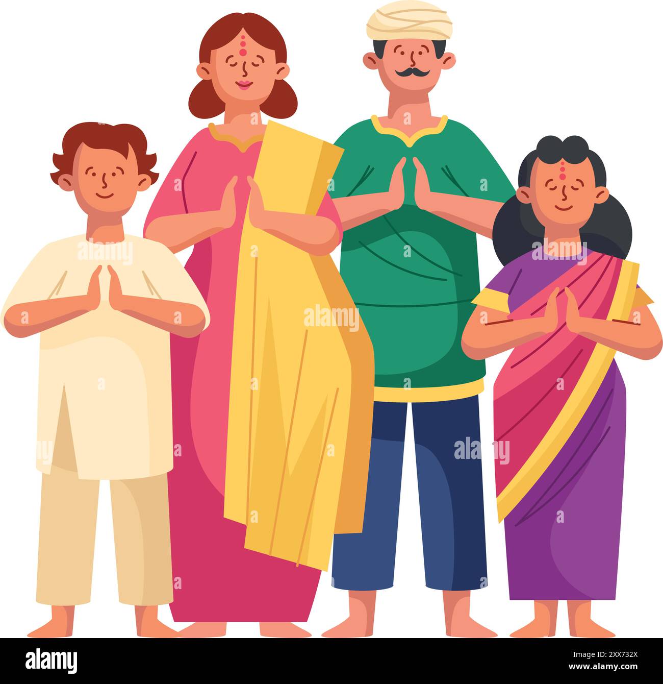 hindu persons with traditional dresses isolated Stock Vector Image ...