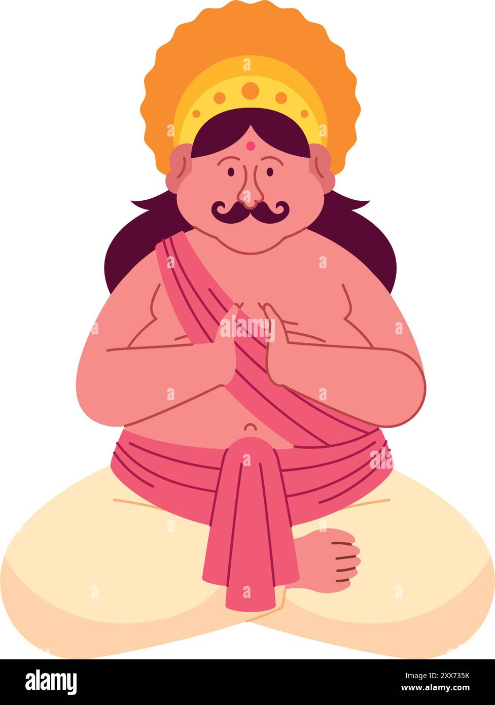 mahabali old king character isolated Stock Vector Image & Art - Alamy