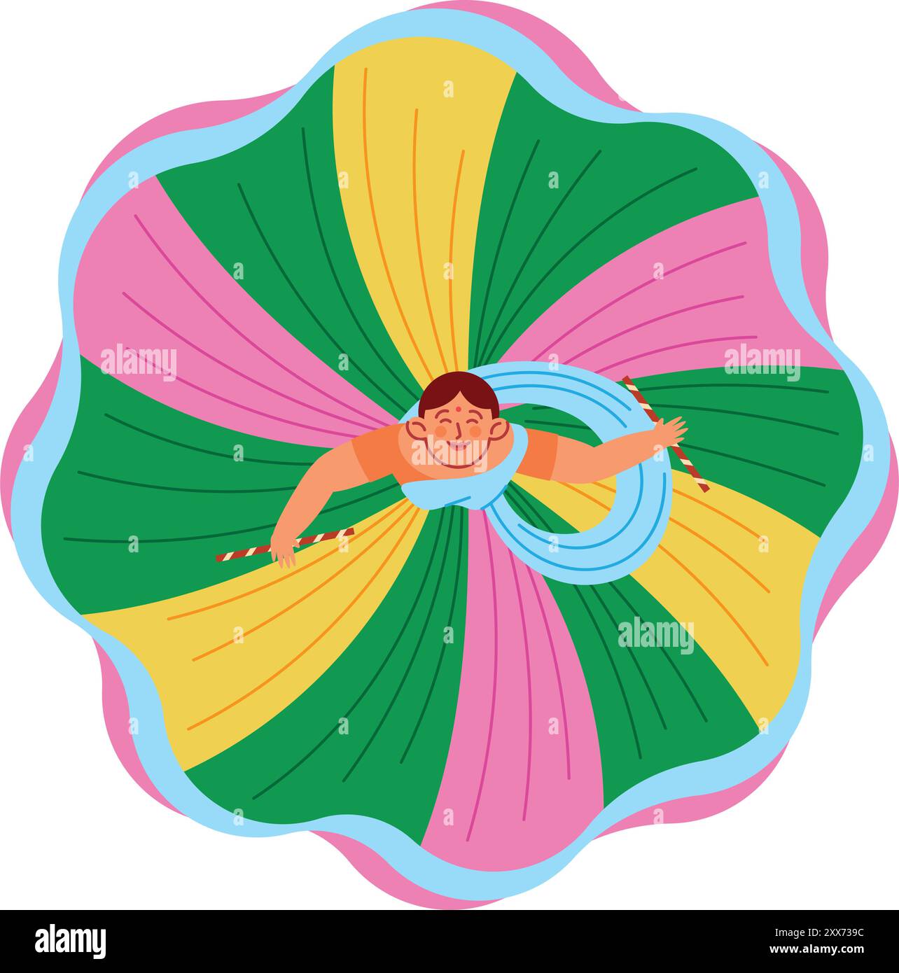 indian woman dancing top view isolated Stock Vector Image & Art - Alamy