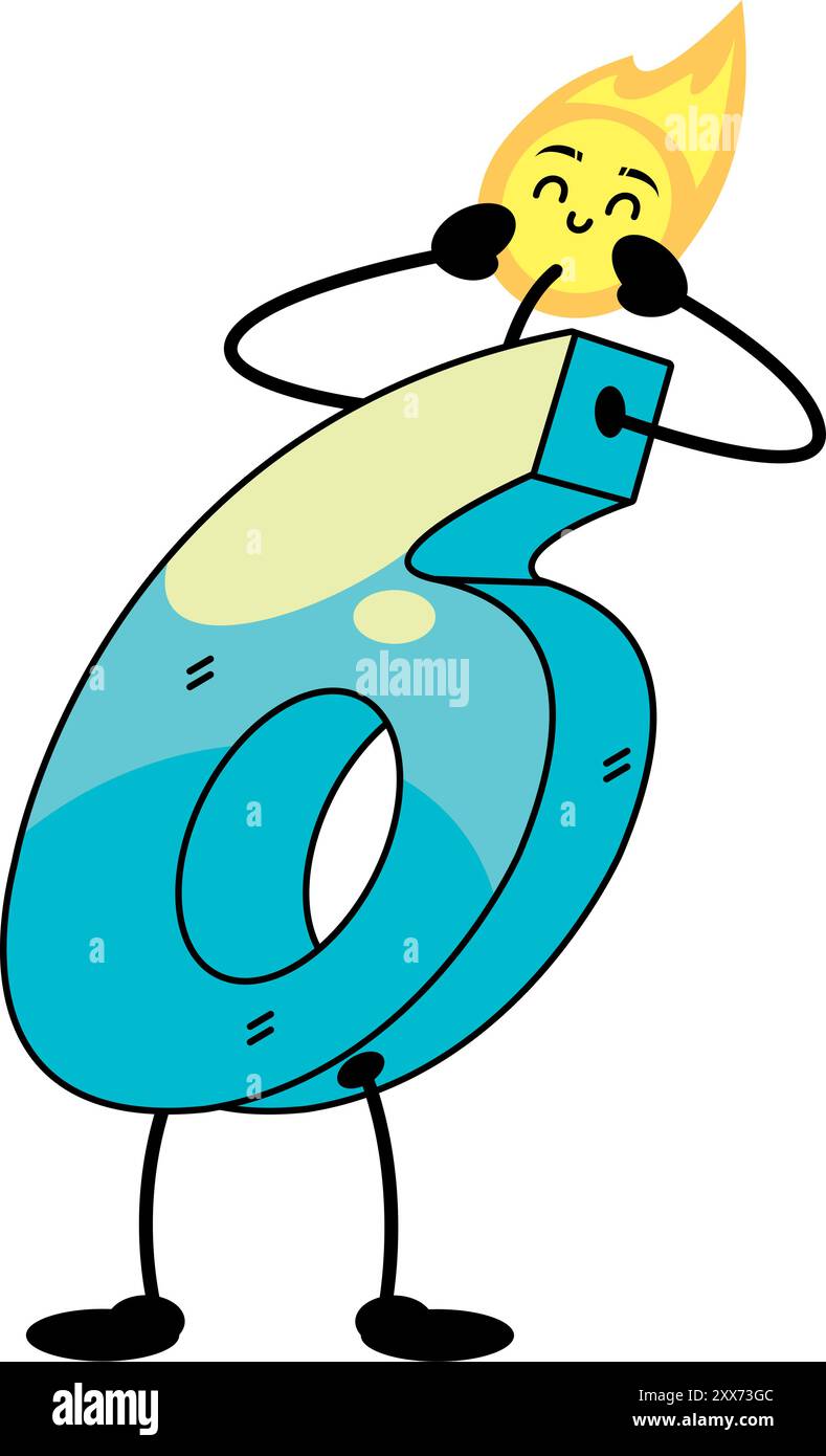 Cartoon birthday cake 6 Stock Vector Images - Alamy