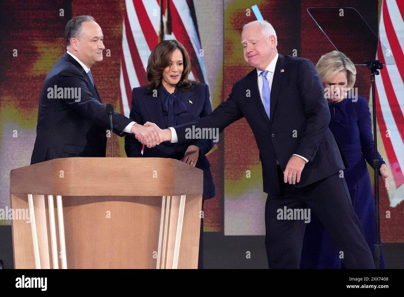 Second gentleman Doug Emhoff, from left, Democratic presidential ...