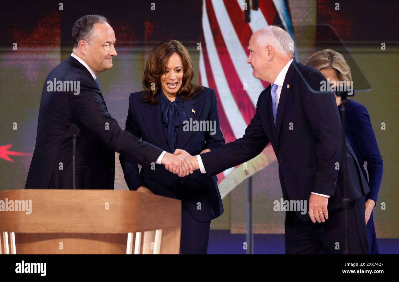 Chicago, United States. 22nd Aug, 2024. Second Gentleman Doug Emhoff ...