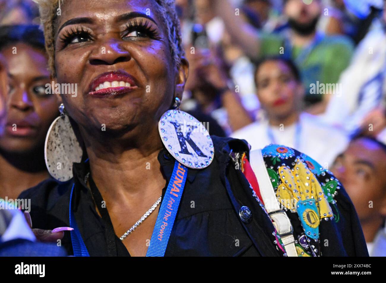 A delegate looks on during the final day of the 2024 Democratic ...