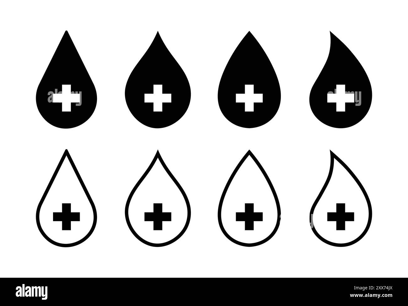 Health water drops icon set black color. Clean water sign. Water drops ...