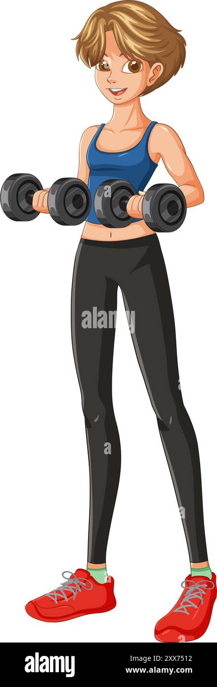 Young woman exercising physical Stock Vector Images - Alamy