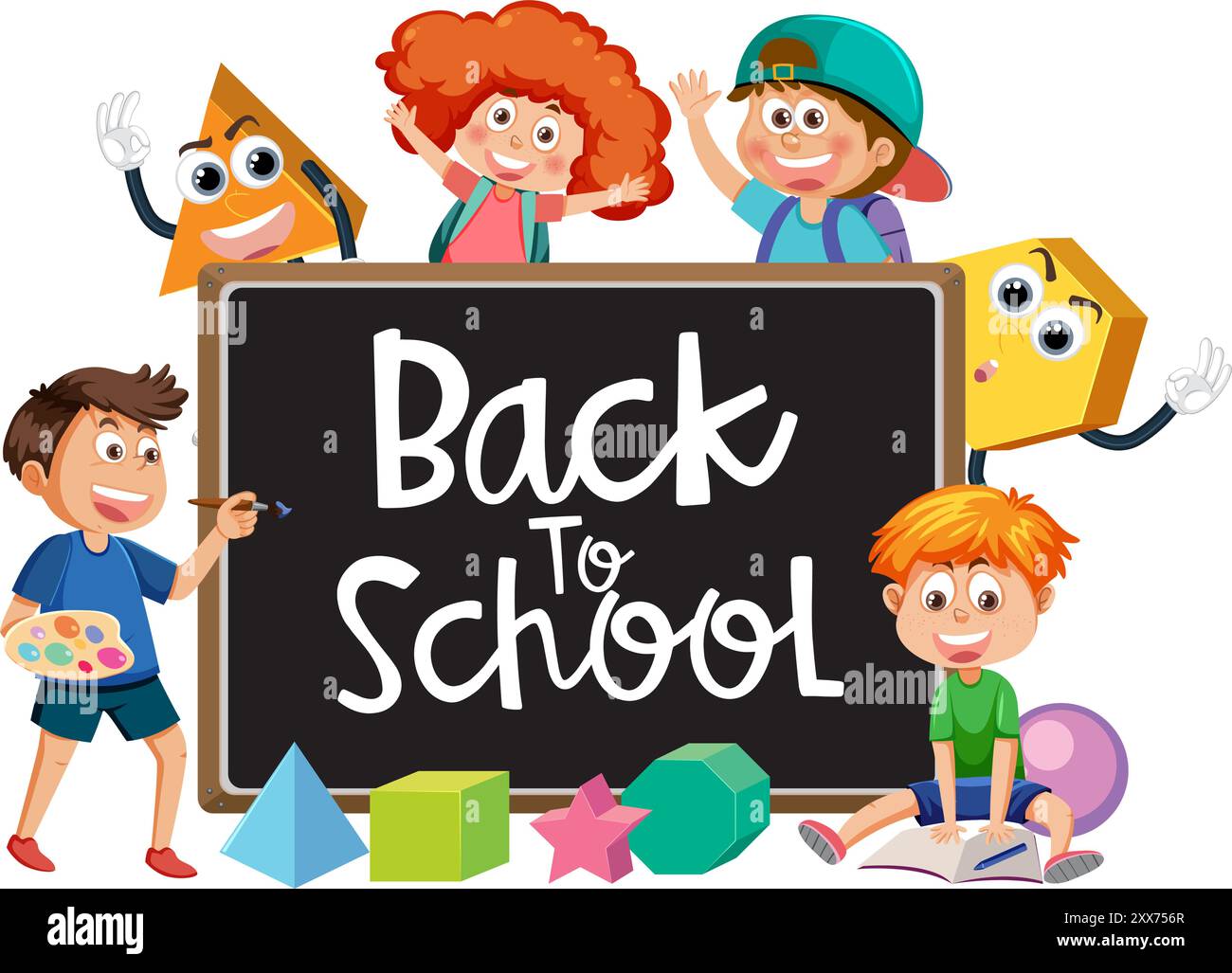 Excited children writing hi-res stock photography and images - Alamy