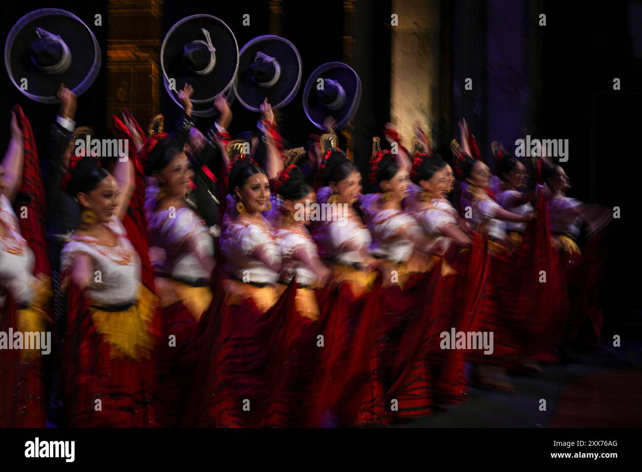 Ballet Folklórico of Mexico dancers perform during a gala event at the ...