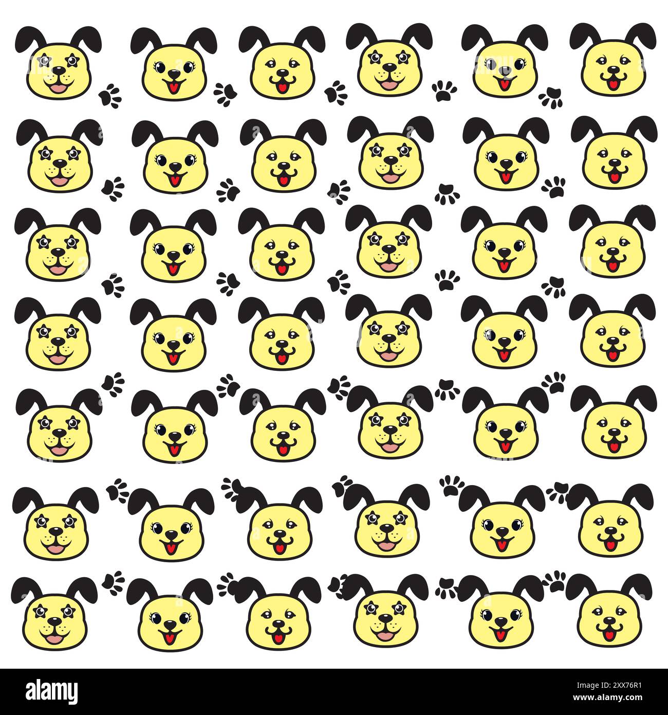 Paw repeat Cut Out Stock Images & Pictures - Alamy