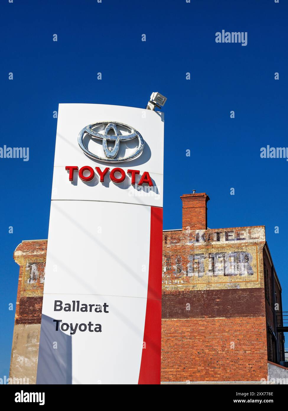Ballarat Australia / The Toyota Company Logo signage at the Ballarat ...