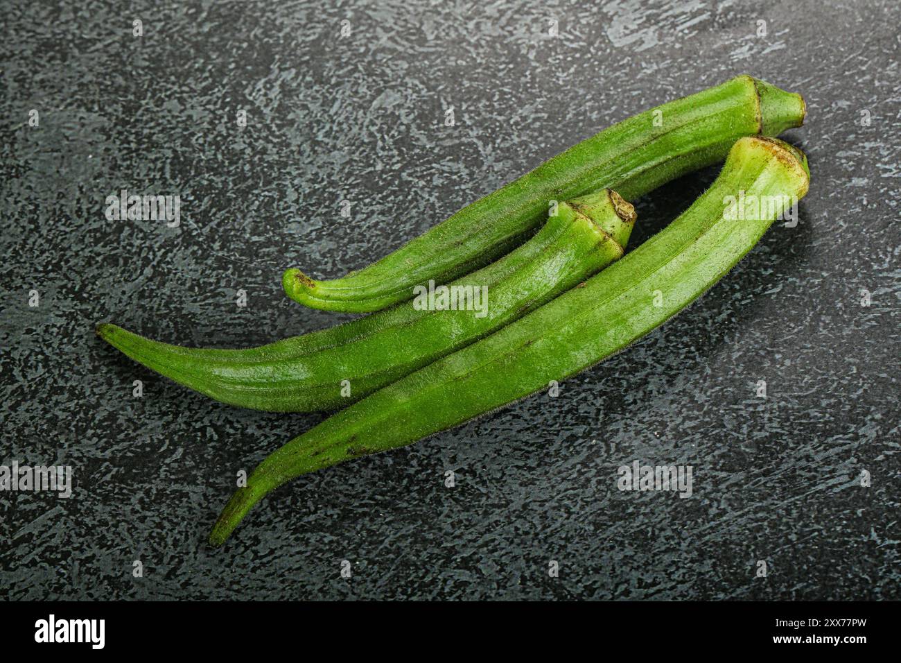 Raw organic natural okra vegetable for cooking Stock Photo - Alamy
