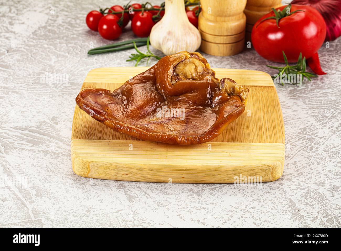 Chinese cuisine - Smoked pork ear snack appetizer Stock Photo - Alamy