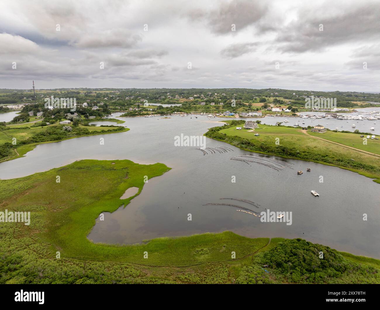 08-08-2024 - Late afternoon sunset over the Great Salt Pond New ...