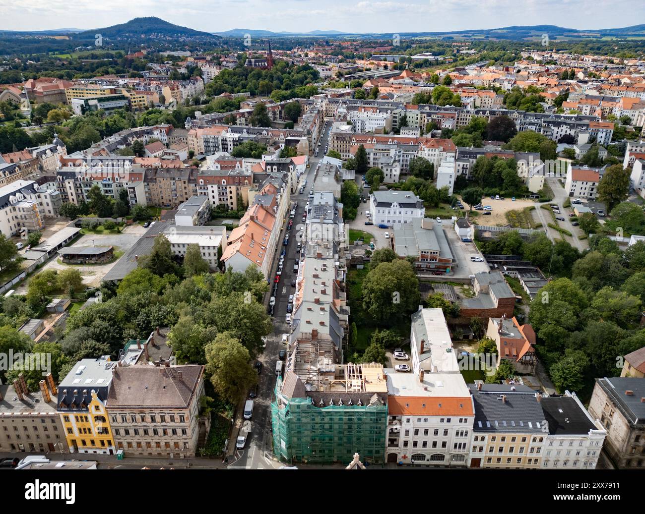 22 August 2024, Saxony, Görlitz: View of the city on the Polish border ...