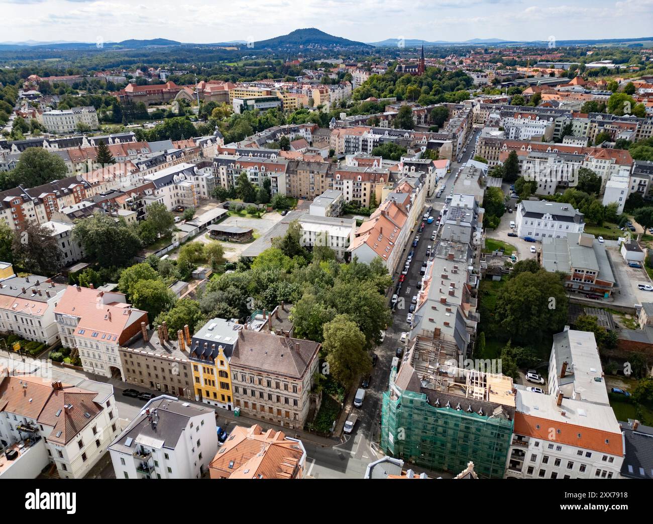 22 August 2024, Saxony, Görlitz: View of the city on the Polish border ...