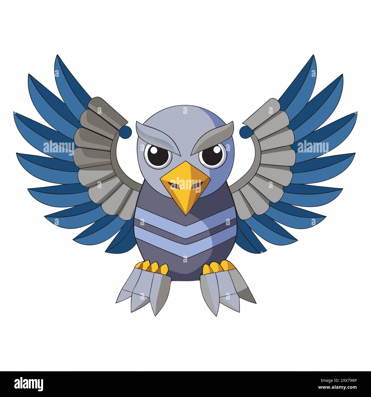 High-Tech Metal American Eagle Illustration - Fierce and Detailed ...
