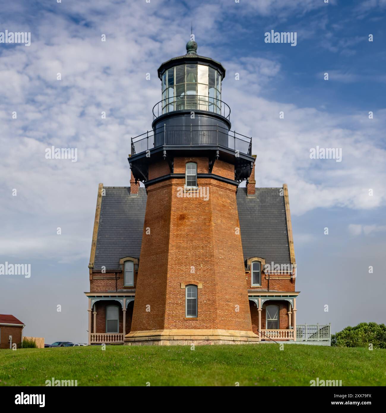 Summer photo of the Block Island RI Southeast lighthouse located on ...