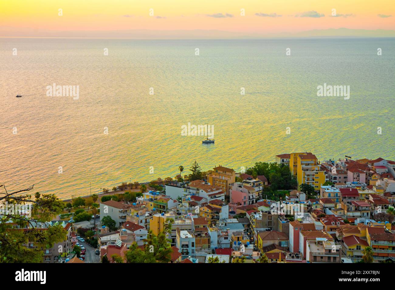 Sunrise. Bochali viewpoint in Zante, Zakynthos, Greece, popular travel ...