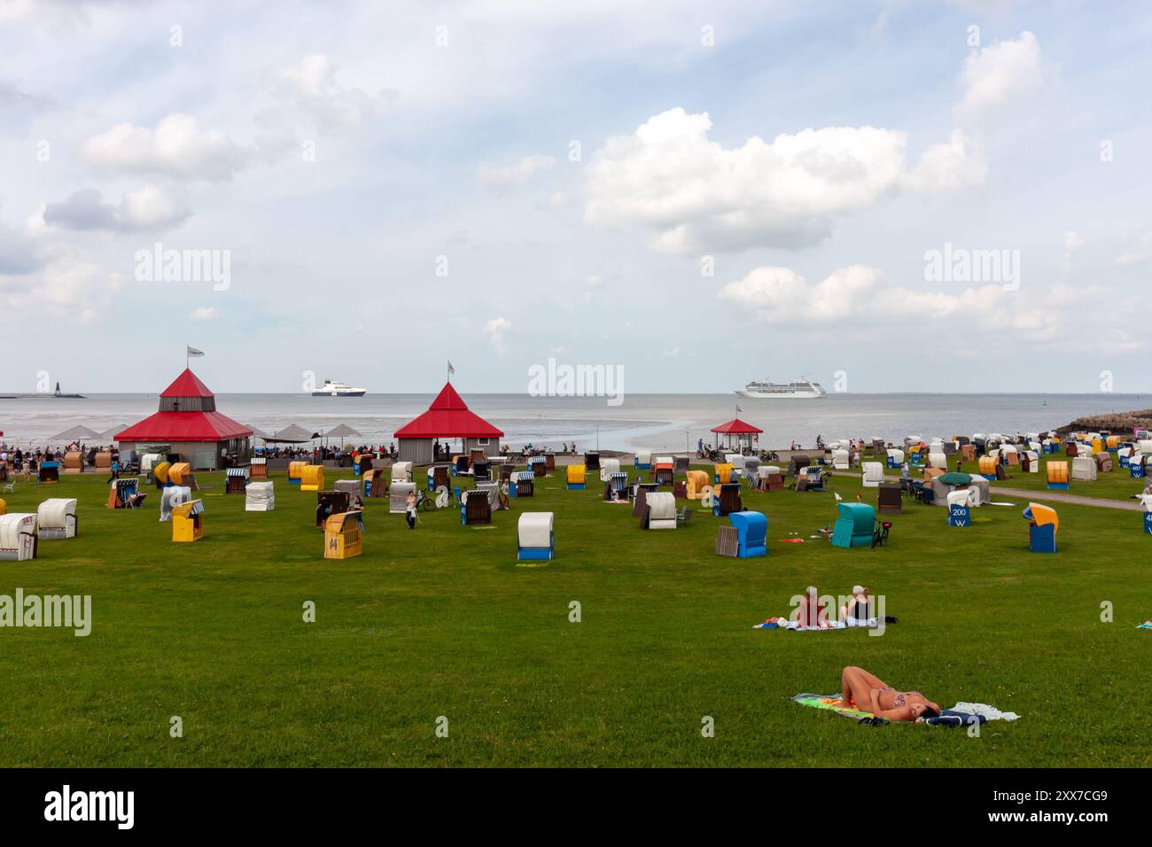 CUXHAVEN, GERMANY - AUGUST 15, 2024: Grimmershörner Bay in Cuxhaven on ...