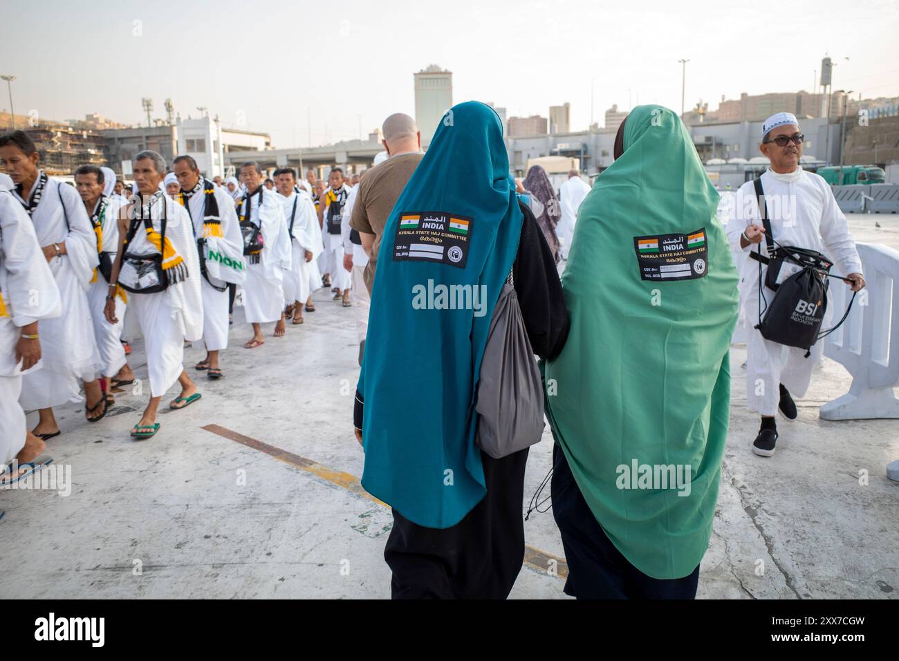 Mecca, Saudi Arabia - June 8, 2024: Hajj and Umrah pilgrim from India ...