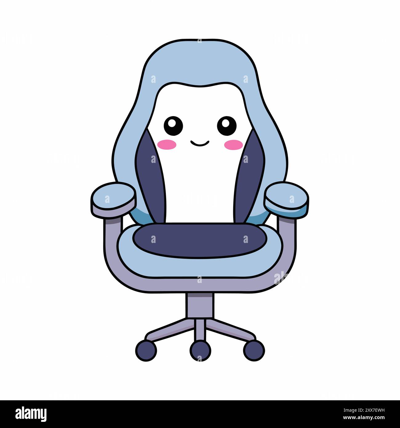 Gaming Chair Kawaii - Cute and Fun Gaming Chair Illustration Stock ...
