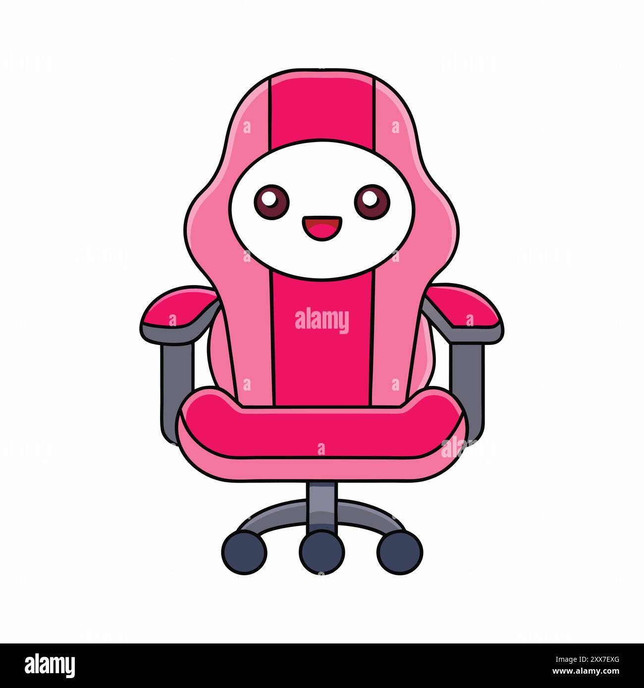 Gaming Chair Kawaii - Cute and Fun Gaming Chair Illustration Stock ...