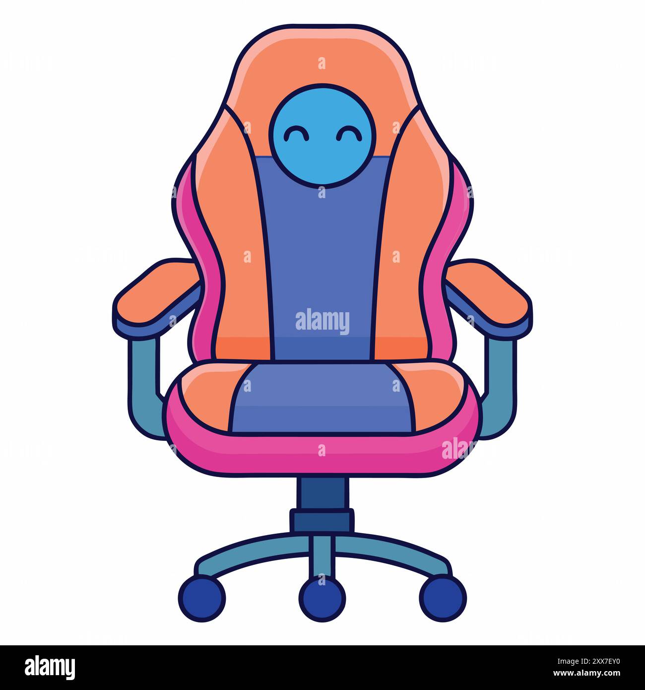 Gaming Chair Kawaii - Cute and Fun Gaming Chair Illustration Stock ...