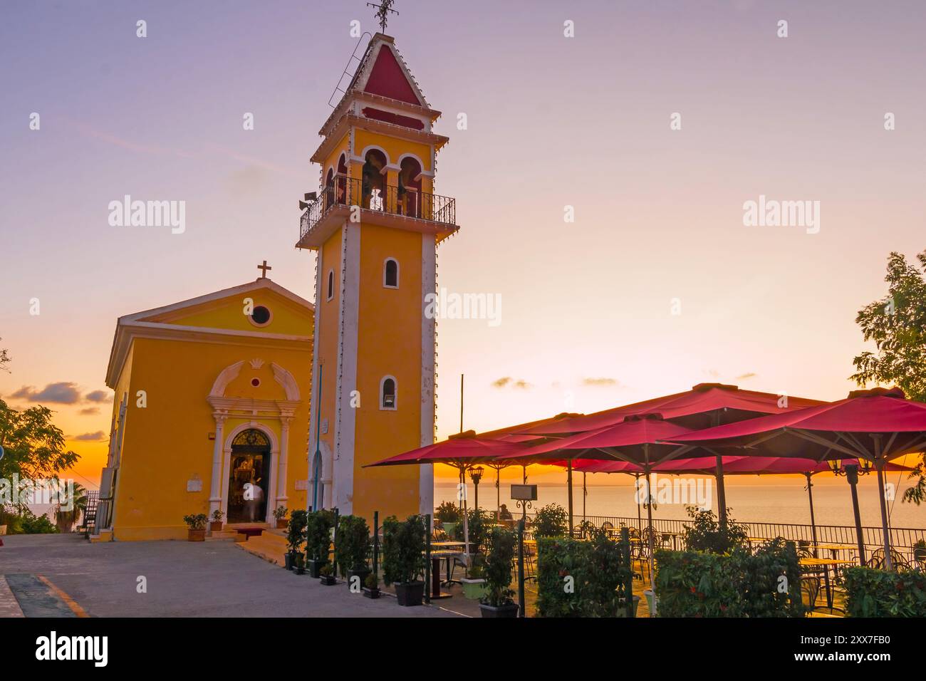 Sunrise. Bochali viewpoint in Zante, Zakynthos, Greece, popular travel ...