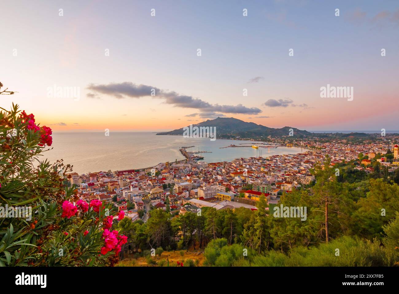 Sunrise. Bochali viewpoint in Zante, Zakynthos, Greece, popular travel ...