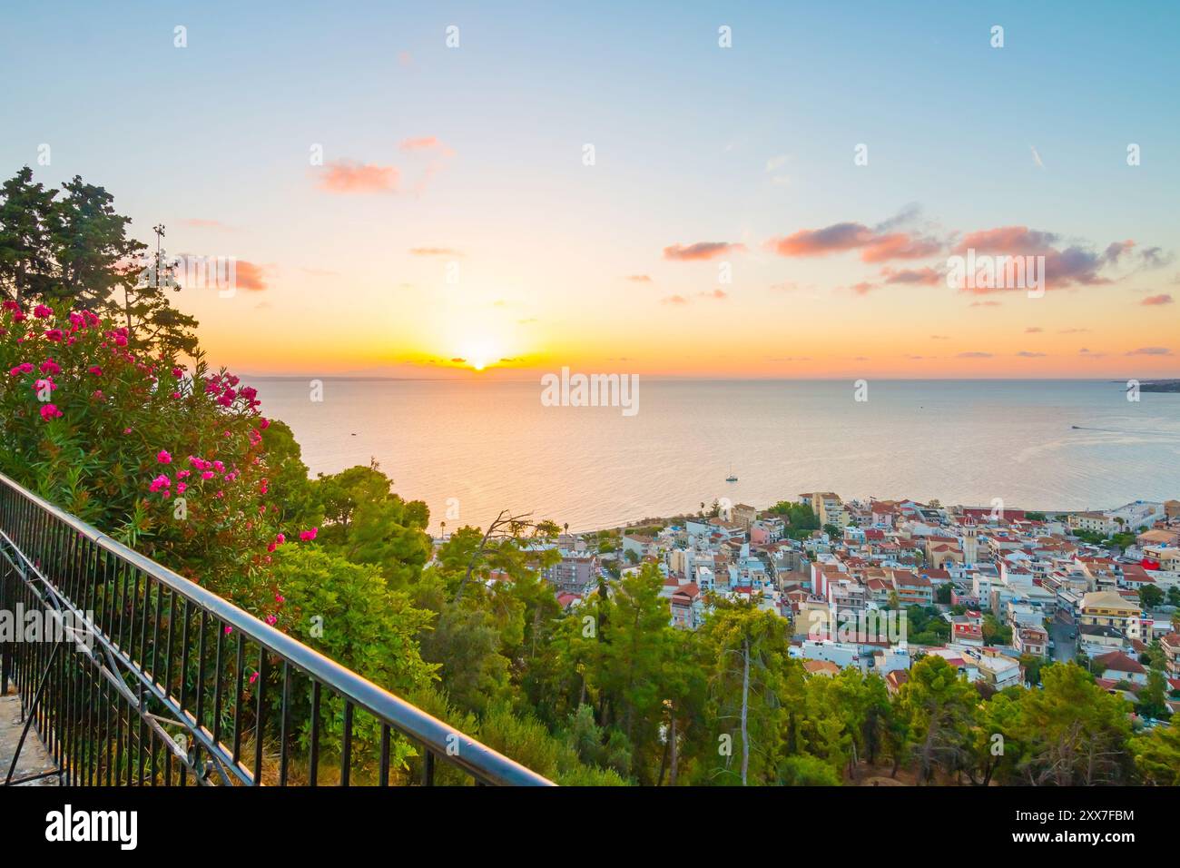 Sunrise. Bochali viewpoint in Zante, Zakynthos, Greece, popular travel ...