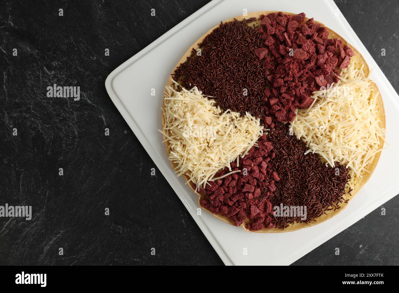 Top View Martabak Manis with Three Different Topping Stock Photo - Alamy