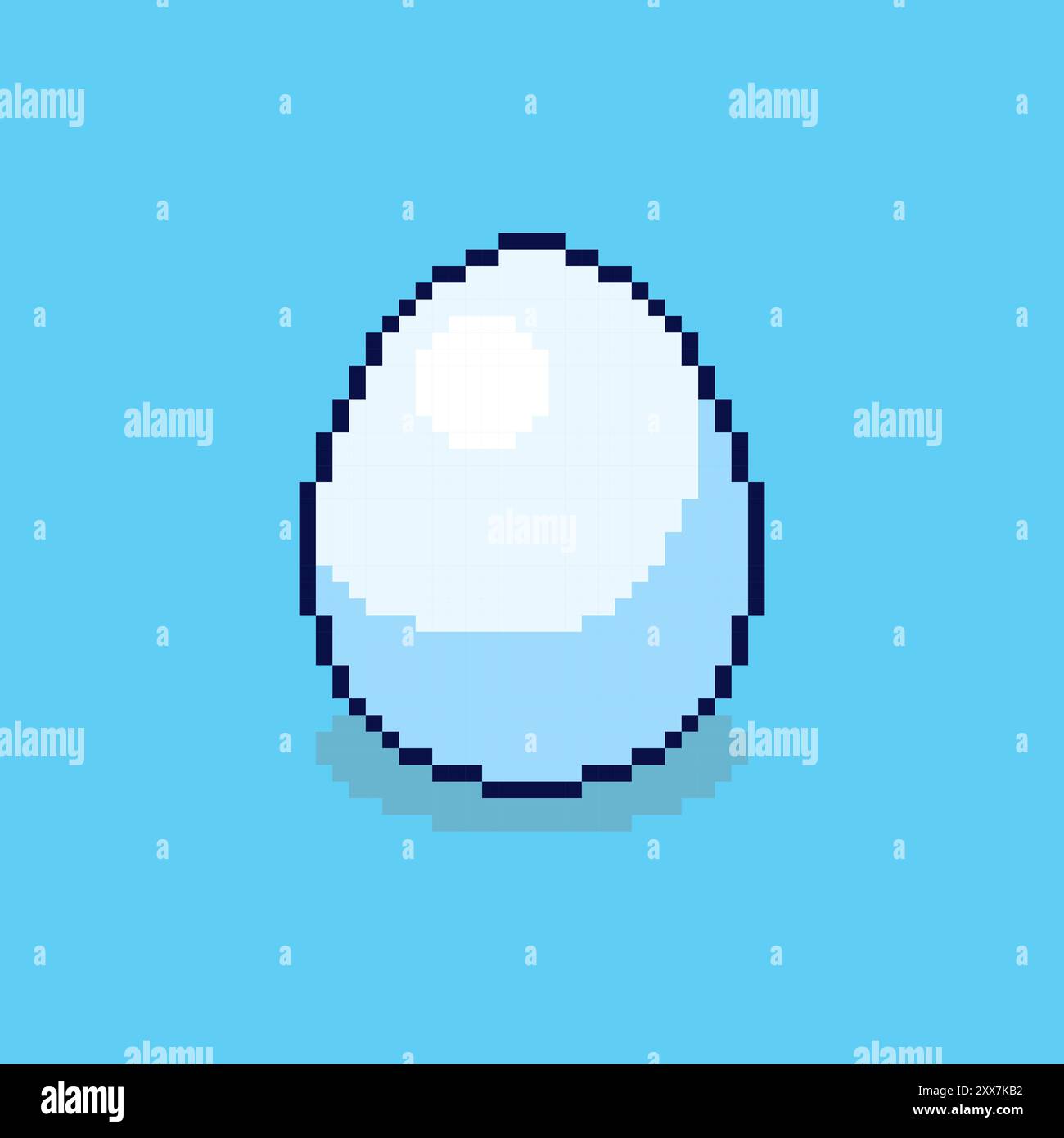 Vector Illustration of egg with Pixel Art Design, perfect for game ...