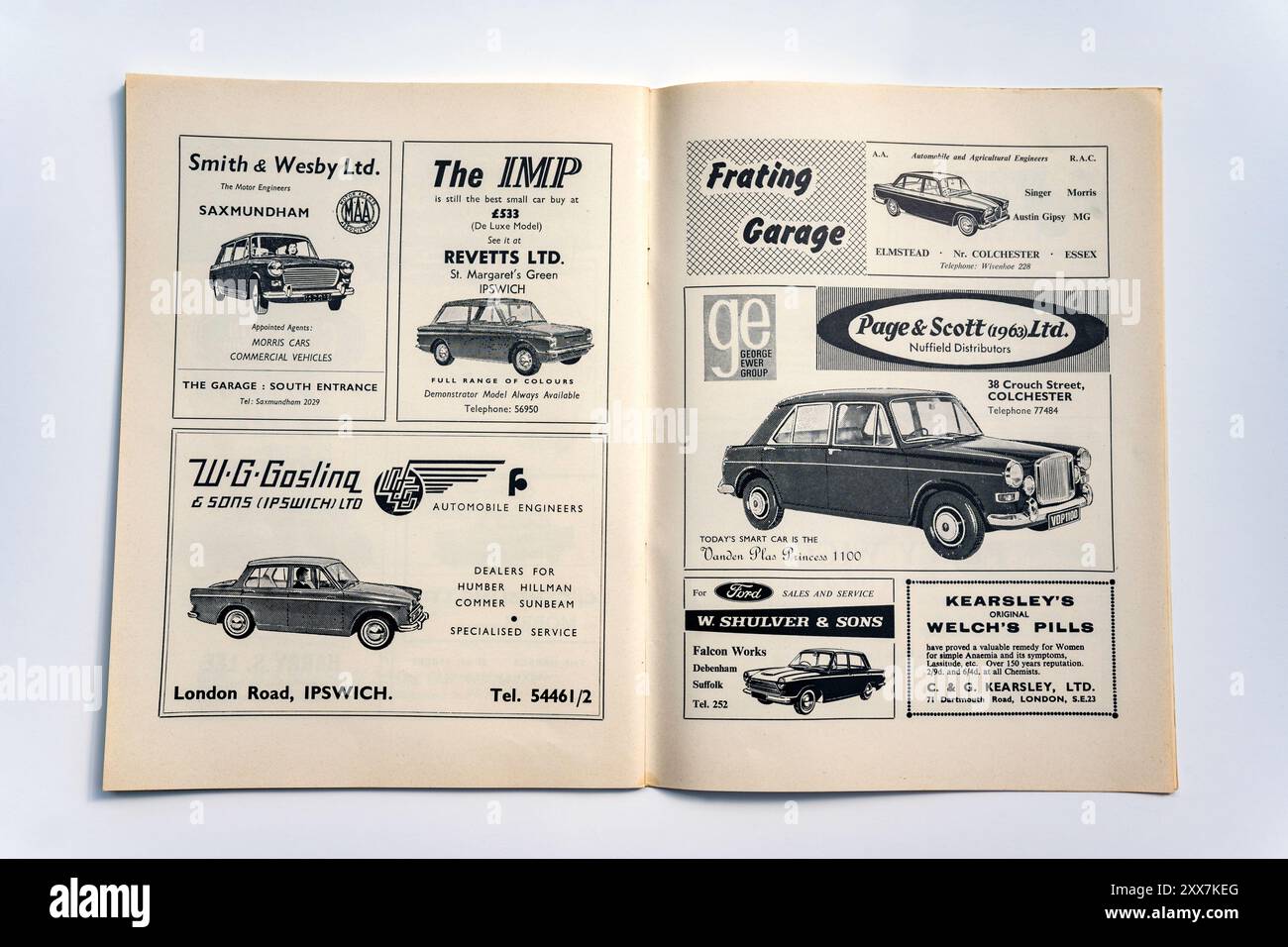 Car advertising in the East Anglian magazine from 1965 Stock Photo - Alamy