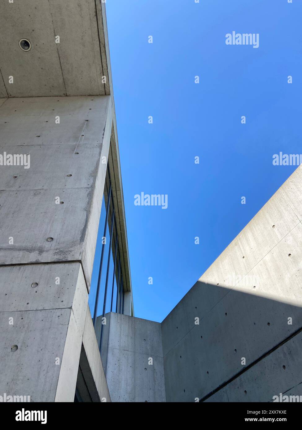 Looking up to the sky. The gray concrete walls are Tadao Ando's famous ...