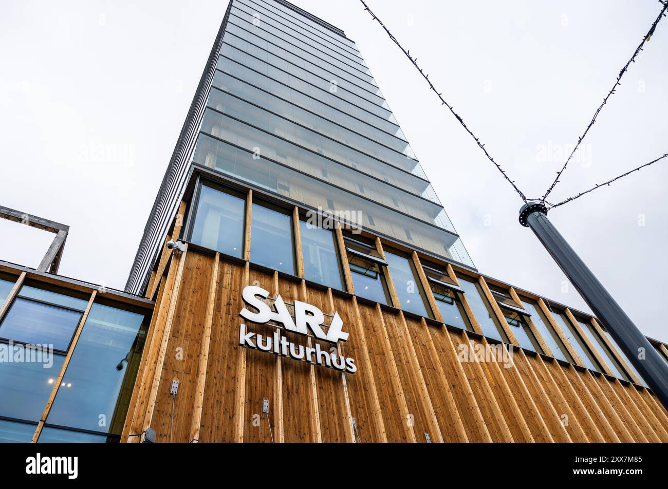 Sara kulturhus in the city of Skellefteå, Sweden. Sara Kulturhus is a ...