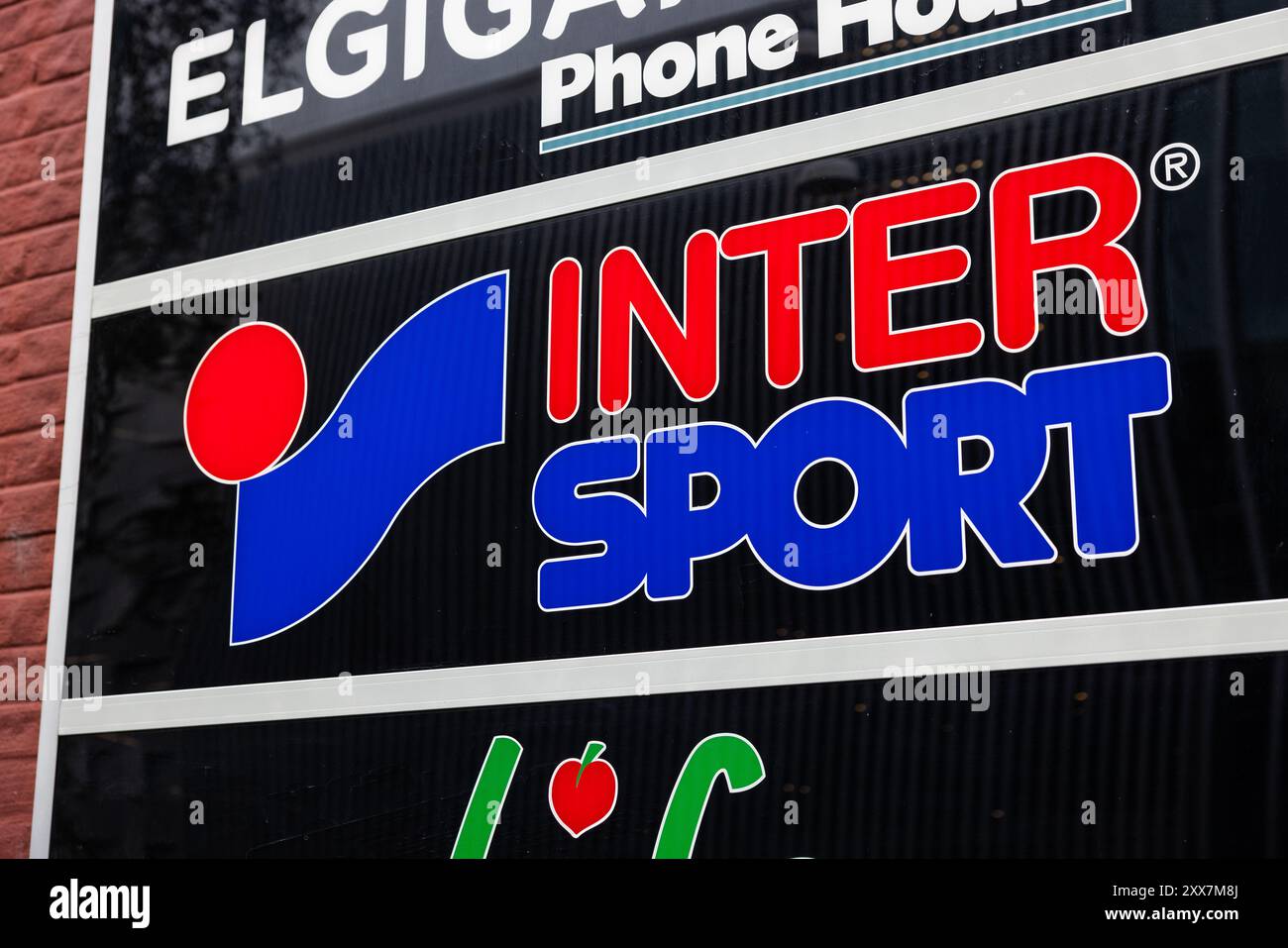 Intersport logo, in the city of Skellefteå, Sweden Stock Photo - Alamy