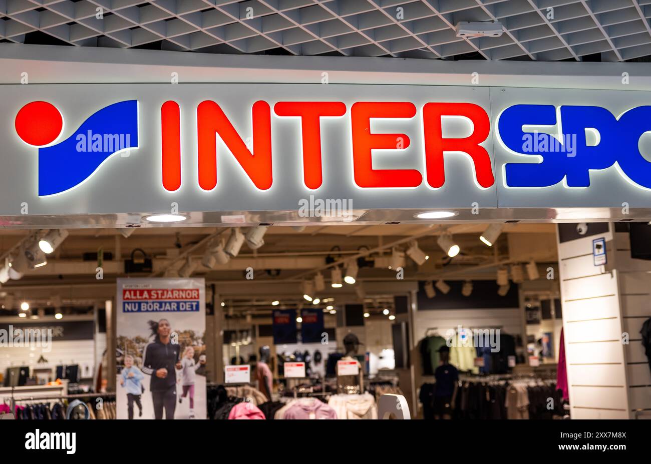 Intersport logo, in the city of Skellefteå, Sweden Stock Photo - Alamy