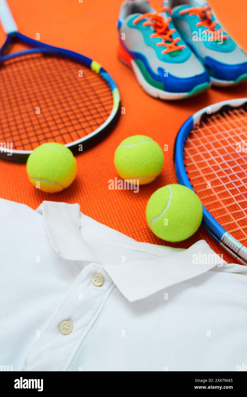 Tennis racket shoes clothes hi-res stock photography and images - Alamy